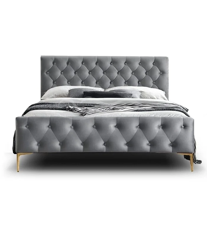 Tufted Low Profile Bed Velvet Bed - Infinity Home
